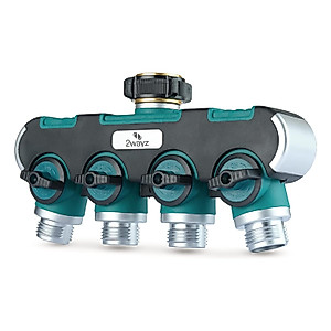 Garden Hose Splitter, Heavy Duty, Water Hose Manifold, 4 Way Hose Connector, Spigot Splitter, Faucet Divider Outdoor - Classic