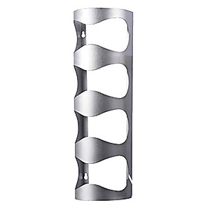 HAOZHAO 4 Bottles Creative Stainless Steel Wall Mounted Red Wine Holder Wine Bottle Storage Rack Storage Shelf Holders (Color : Silver)