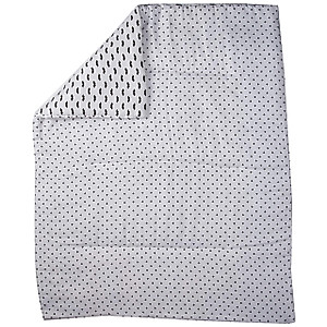 Bacati - Muslin Ikat Stars 4 Piece Toddler Bedding Set 100 Percent Cotton Includes Reversible Comforter, Fitted Sheet, Top Sheet, and Pillow Case