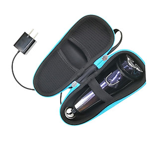 FOMIYES 3pcs Box Razor Storage Box Travel Razor Case Mesh Pouch Blue Sturdy Pu Compact Electric Shaver Organizer Razor Container