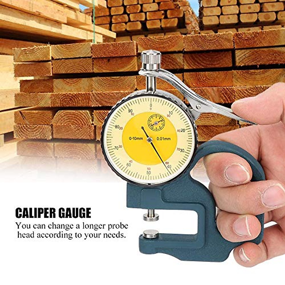 Digital Thickness Gauge Meter Paper Metal Card High Precision Pointer Display Caliper Electronic Micrometer Measuring Tool 0-0.4''(0-10mm)