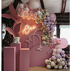 Boho Blush Balloon Garland Arch Kit- Double-stuffed Nude Dusty Pink White Rose Gold Metallic Balloons for Birthday Bridal Baby Shower Wedding Party Decorations