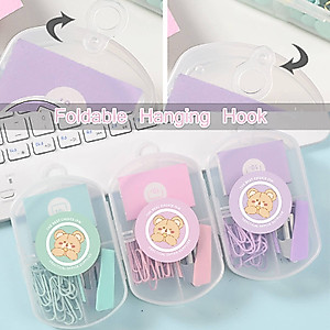 Simonhomes Mini Stapler, small stapler with 100 PCS Staples, Purple Stapler Stationery Set with 20 PCS Clips for Office School Home, 10 Sheets Capacity