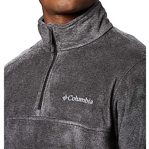 Columbia Men's Steens Mountain Half Zip Fleece, Charcoal Heather, Large