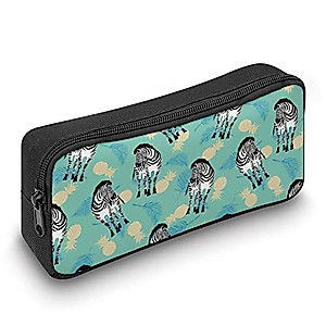 Zebra Animal Pattern Pencil Case Makeup Bag Big Capacity Pouch Organizer for Office College