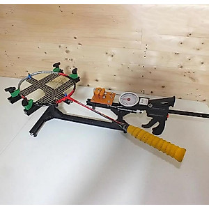 DIY Racket Frame Threading Machine Badminton Racket Stringing Machine Wire Stretcher Aluminum Alloy 20-32LB (A)
