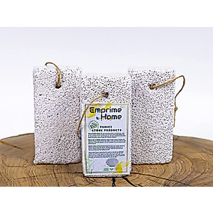 Natural Pumice Stone White for Feet Heels and Palm Set of 2- Pedicure Exfoliation Tool- Hard Callus Remover Health Foot Care Hypoallergenic Best Exfoliation- Corn Remover Dry Dead Skin from Pamukkale