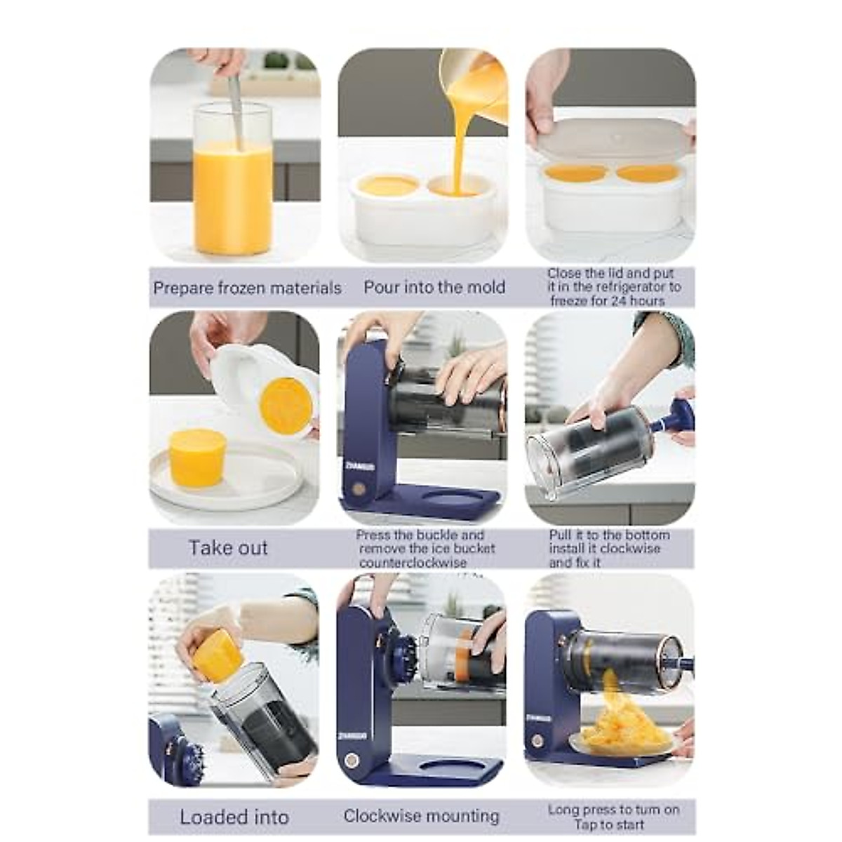 Shaved Ice Machine Electric Rechargeable Snow Cone,Kitchen Table-Top Ice Crusher for Slushies,can make Ice Cream,Smoothie,with 2 Silicone Ice Mold