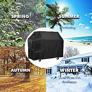 Gas Grill Barbecue Cover Waterproof 420D Oxford BBQ Gas Grill Smoker Cover Skyour Weather Resistant UV Heavy Duty Patio Outdoor Gas Barbecue BBQ Grill Covers (S: 31x25.7x39in)