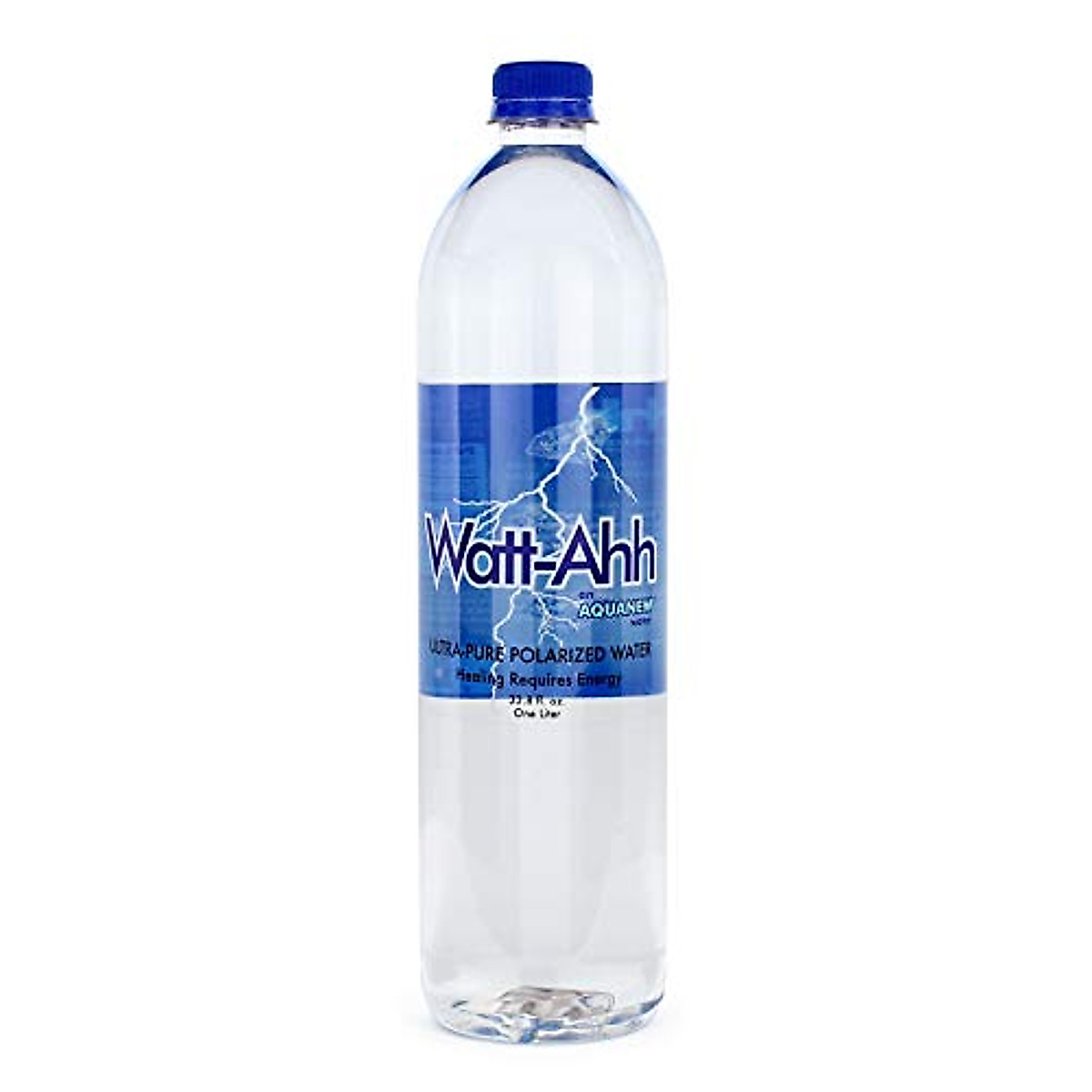 AquaNew's Watt-Ahh® - Premium Polarized Water for Energy and Health - Case of 12 - 1 Liter Bottles