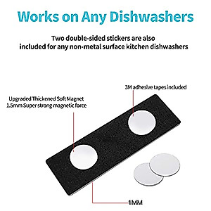 CONMOTO Dishwasher Magnet Clean Dirty Sign,Clean Dirty Magnet for Dishwasher,Kitchen Dishwasher Magnets Sign, No-Scratch Strong Magnets, Dirty Clean Dishwasher Magnet with 2 Double-Sided Stickers