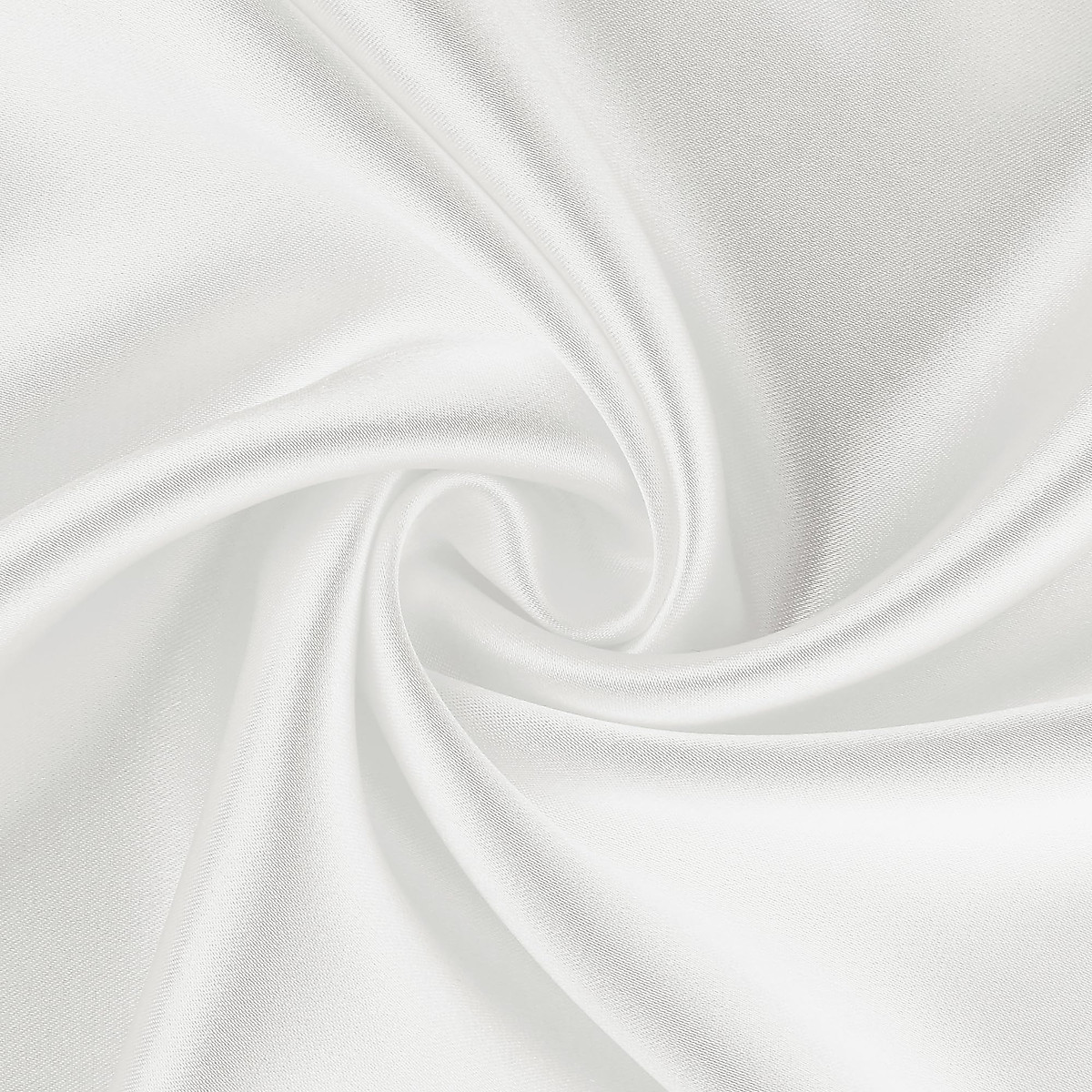 uxcell Satin Pillowcase for Hair and Skin with Hidden Zipper, Breathable and Soft Pillow Case with Sleep Mask, Set of 2 King (20"x36") White