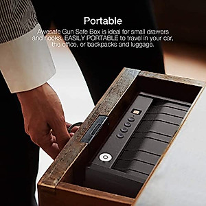 awesafe Gun Safe with Fingerprint Identification and Biometric Lock (Biometric Fingerprint Lock)