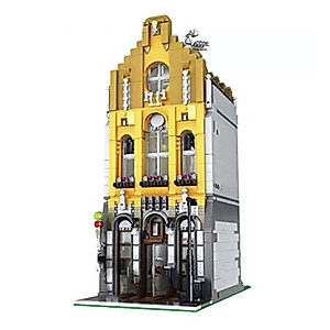 General Jim's Architecture Building Blocks Lighted Ice Cream Parlor 2605 Pieces with LED Light Set Included City Store Building Toy Set for Adults and Teens