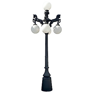 The King's Bay 10 Ft 5 Arm Horse Pole Light for Commercial or Residential Use