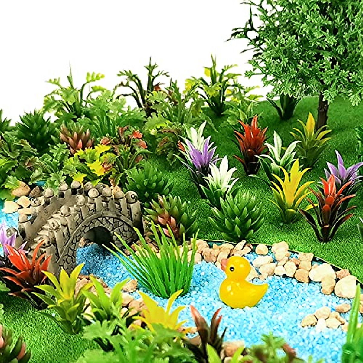 91pcs Model Trees Mixed Miniature Trees Model Train Scenery Fairy Garden Trees Diorama Trees Artificial Wargame Trees Model Railroad Scenery Diorama Supplies for DIY Scenery Landscape