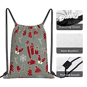 Delhiponics Red Decorative Elements Drawstring Backpack Waterproof Gym Sports Trave String Bag Adjustable Lightweight Drawstring Bag Sports Dance Sackpack