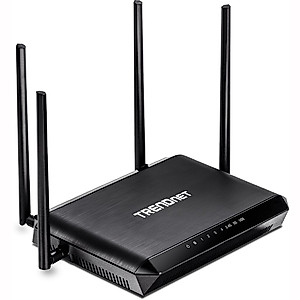 TRENDnet AC2600 MU-MIMO Wireless Gigabit Router, Increase WiFi Performance, WiFi Guest Network, Gaming-Internet-Home Router, Beamforming, 4K streaming, Quad Stream, Dual Band Router, Black, TEW-827DRU