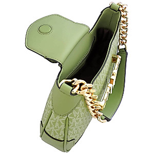 Michael Kors Signature Logo-print Small Hally Shoulder Bag - Light Sage