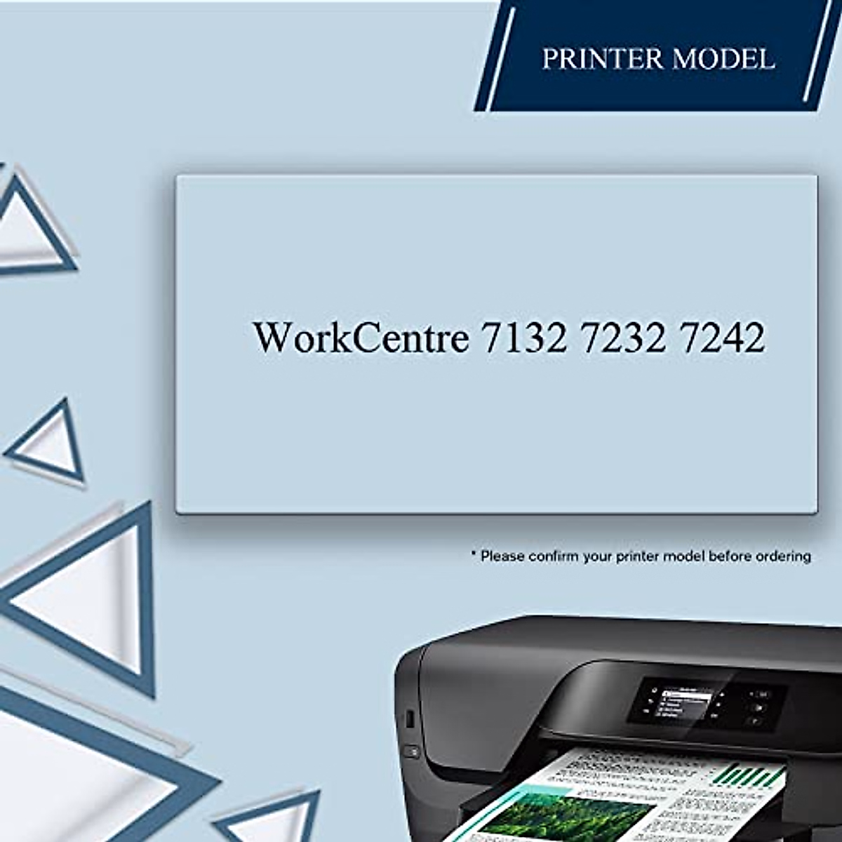 Compatible Toner Cartridge Replacement for Xerox WorkCentre 7132 7232 7242 Printer 1set-CMYK