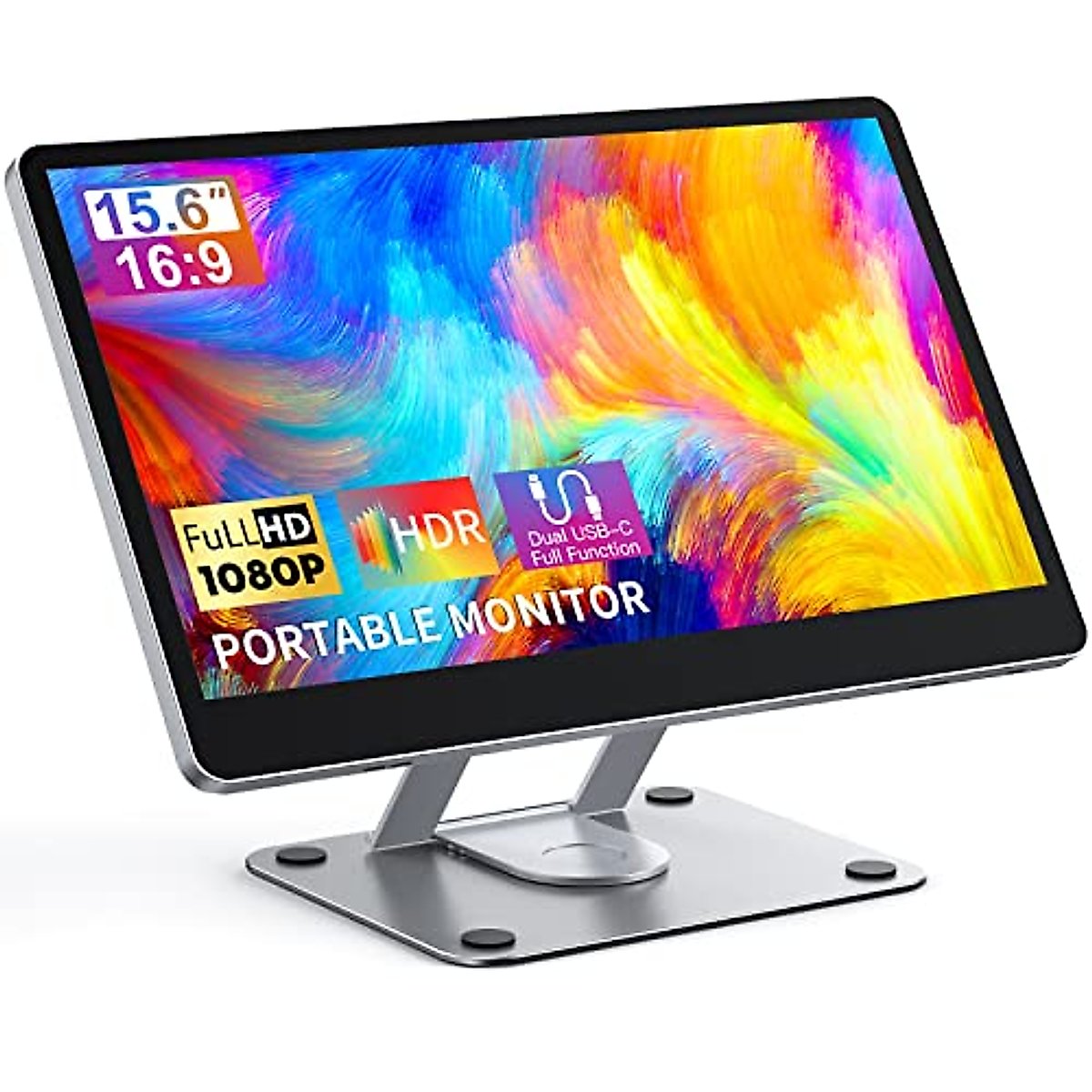 FLYTOCCA 15.6" Touchscreen Portable Monitor, 10-Point Touch Screen Monitor, 1080P FHD IPS External Monitor Display Screen for Laptop PC Phone Mac Xbox PS5/PS4 Switch