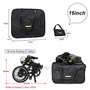 Rhinowalk Folding Bicycle Carry Bag Portable Bike Luggage 14-20 inch for Travel Transport Storage
