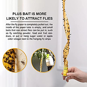 40 Pack Fly Strips Indoor Sticky Hanging, Sticky Fruit Fly Traps for Indoors, Fly Paper Strips Indoor Hanging for Small Flying Insects