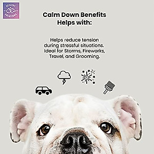 Calming Chews for Dogs - 60 Dog Calming Treats for Anxiety, Stress Relief Aid, Storms, Grooming, Fireworks, Separation, Travel, & Motion Sickness - Made in USA