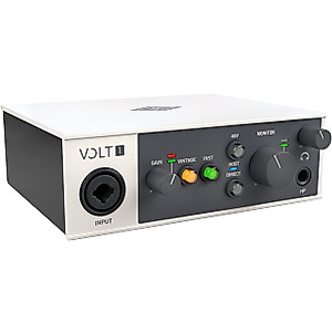 UA Volt 1 USB Audio Interface for recording, podcasting, and streaming & Amazon Basics Standard XLR Male to Female Balanced Microphone Cable, Durable & Flexible, Noise-Cancelling - 6 Feet, Black