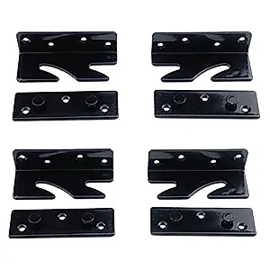 T Tulead Bed Rail Brackets Cold-Rolled Steel Bed Rail Fittings Bed Frame Connectors 3.3-Inch Bed Rail Hooks,with Screws