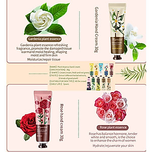 18 Pack Natural Plant Fragrance Hand Cream for Dry Hands, Moisturizing Hand Care Cream Travel Gift Set With Natural Shea Butter And Aloe For Men And Women, Travel Size Hand Lotion, Body Moisturizer Bulk Christmas Gifts (30ml)