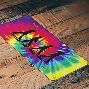 Beatles Abbey Road Crosswalk Space Band Vinyl Album Record Iconic Abbey Road Crosswalk Merchandise Memorabilia UV Full Color License Plate Aluminum UV012 (TieDye Walking)