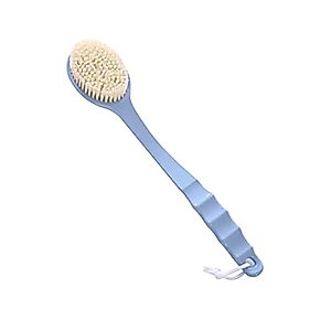 INGVY Dry Brushing Body Brush Long Handle Bath Brush Soft Body Scrubber Shower Exfoliating Scrub Exfoliator Skin Massager Cleaning Brush Bathroom Accessories (Color : Pink)