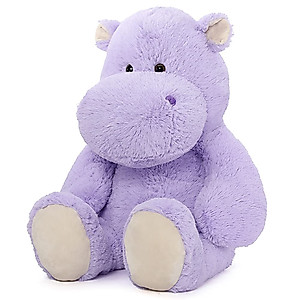 BENINY Giant Humongous Hippo Stuffed Animals 36", Oversized Hippo Plush, Soft Hug Cute Jumbo Hippo Toy Plush Gift for Kid, Purple