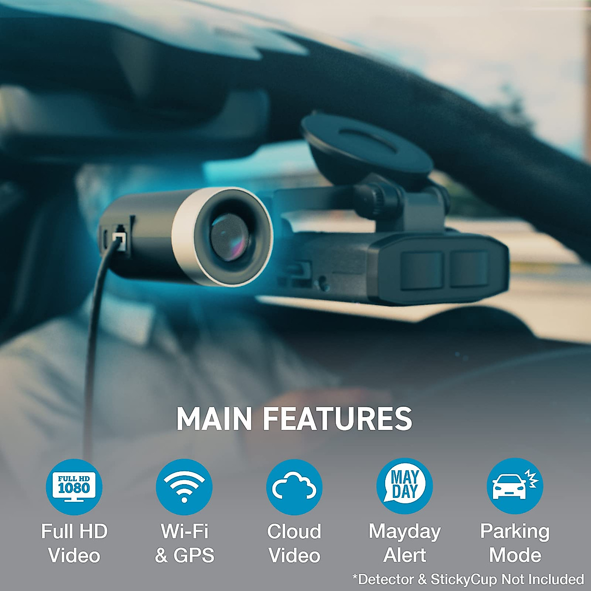 Escort M2 Smart Dash Cam (1080P) + Escort EZ Mag Mount for Radar Detectors