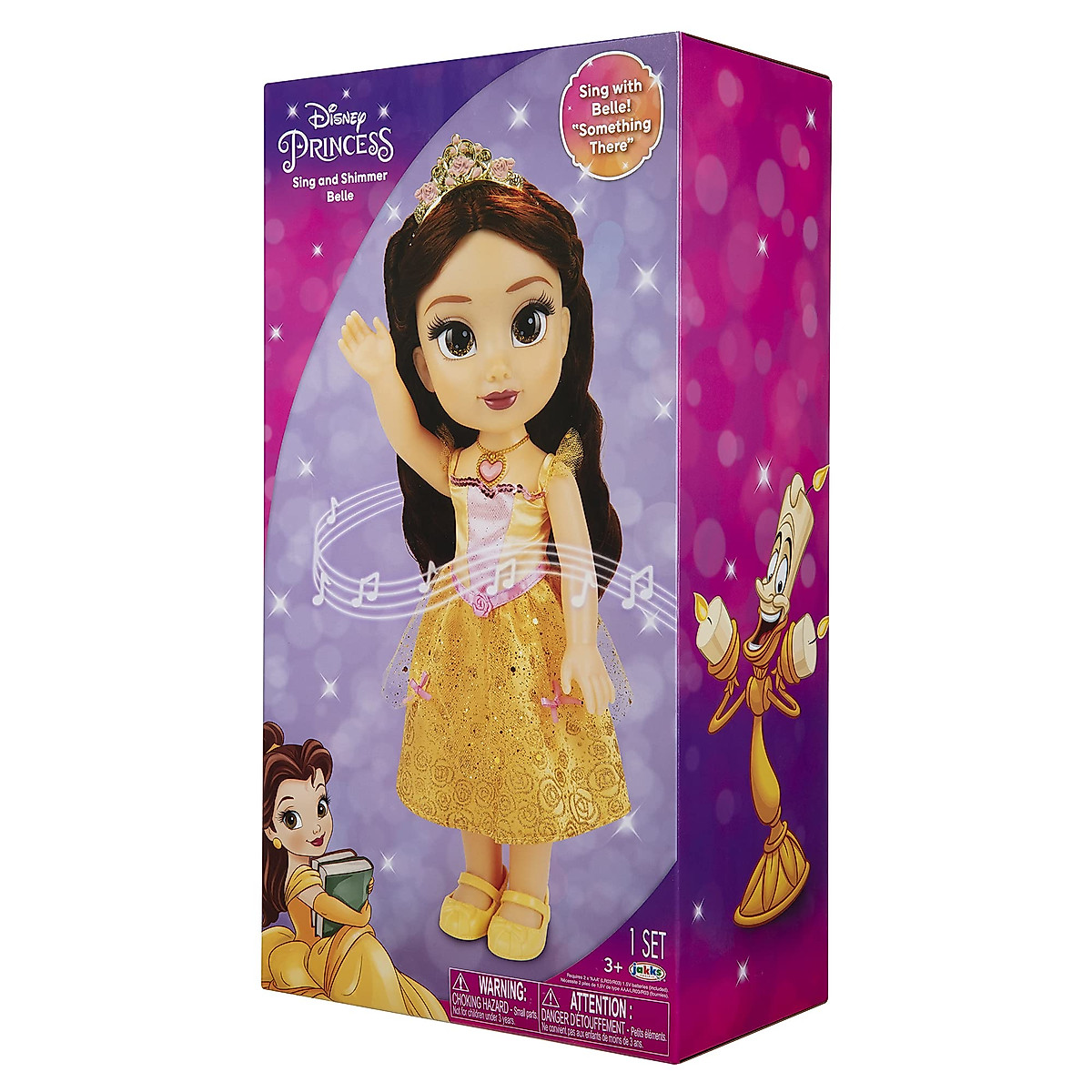 Disney Princess Belle Doll Sing & Shimmer Toddler Doll, Sings Something There [Amazon Exclusive]
