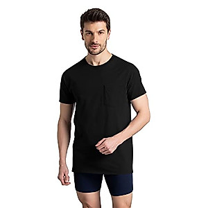 Fruit of the Loom Men's Pocket T-Shirt Multipack, (Pack of 6) - Assorted Colors, Large