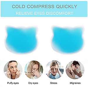 Eye Pad Lip ice Packs, Gel Eye Pad Cold Eye Mask Hot Cold Compress Reusable Gel Eye Pads, Mini Gel ice Packs Lip fillers After Care, Lip ice Packs to Reduce Swelling and bruising (Blue)