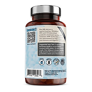 Vitamin Bounty Probiotics - 13 Probiotic Strains, Gut Health, Digestive Health, Probiotic for Women and Men, Delayed Release Embocaps (60 Capsules)