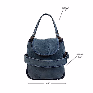 Hide & Drink, Toiletry Bag w/Handles, Hygiene Organizer, Travel Dopp, Razor Case, Bathroom, Shaving, Cosmetic Storage, Travel & Grooming Essentials, Full Grain Leather, Handmade, Slate Blue