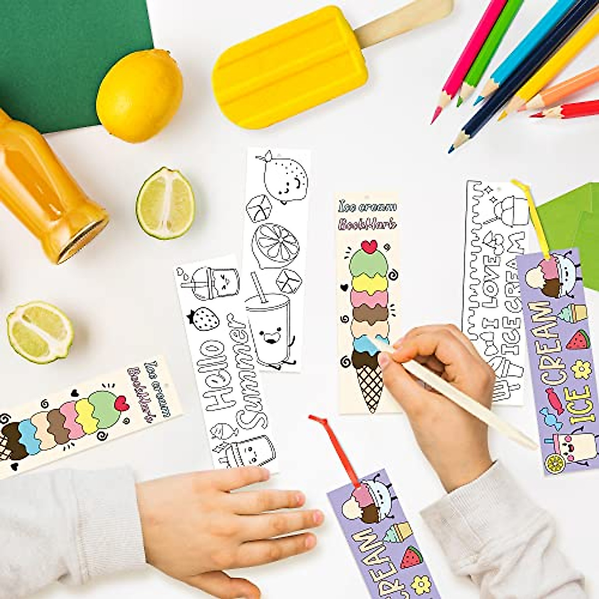 DIY Ice Cream Bookmarks for Kids - Creative Coloring Fun