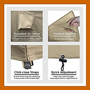 Flexiyard Patio Furniture Covers, 85-inch Outdoor Furniture Cover Waterproof Sectional Sofa Set Cover, Heavy Duty 600D Oxford fabric, General Purpose for Outside lawn Garden Dining Table and Chairs