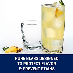 Anchor Hocking Rio Small and Large Drinking Glasses, Set of 16, Clear, 80850L13