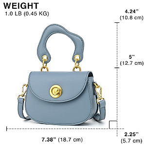Scarleton Crossbody Bags for Women, Purses for Women, Satchel Shoulder Bag, Lightweight Gold Chain Crossbody Bag Purse, H210607 - Blue