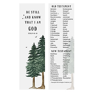 Books of The Bible Christian Bookmark - 20 Pack - Large Print - Made in USA