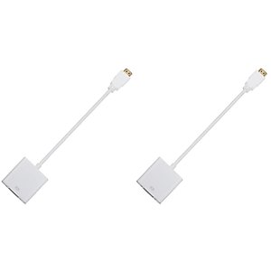 Milisten 2pcs vga cable portable Adapter Home Converter Video Cable Convert Cable Adapter Cable Multi Function Adapter VGA Converter 1080p Office Supplies abs white Multifunction