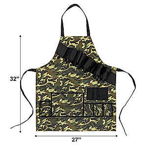 EZ Drinker Grill Master Grill Apron and Accessory Holds Beverages and Tools, Camouflage, One Size Fits All (CAM-APRON)