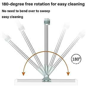 Retractable Silicone Floor Scraper, Retractable Silicone Floor Scraper Bathroom Wiper 35cm Silicone Ground Scrape, Retractable Magic Broom, Silicone Bathroom Wiper Broom-50cm