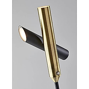 Adesso 4079-01 Vega LED Torchiere, 68 in, 24W, Black Finish, 1 Floor Lamp