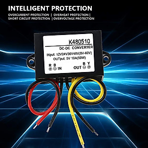 Converter, DC DC 12V/24V/36V/48V to 5V 10A Converter Step Down Power Module